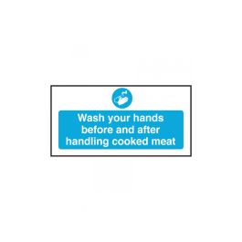 Wash Your Hands Before and After Handling Cooked Meat Notice - CS147 ...